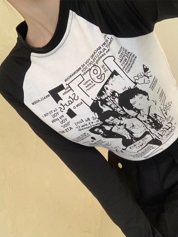 간절기🤎 나그랑 긴팔티 긴팔티셔츠 레터링 레터링티 크롭 크롭티 여름긴팔 가을 겨울 티셔츠 레이어드 가을티 스판티 슬림 반팔티 얇은티셔츠 츄리닝 Y2k 스포티 유니크