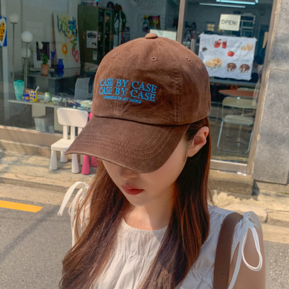 워너비뮤즈 무배🚀 빈티지🤎소두핏 캐주얼 데일리 영문 자수 사계절 볼캡 레터링 모자 프린트 프린팅 알파벳 캡모자 5col
