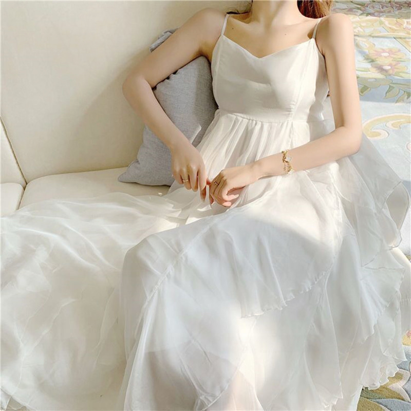 조이얼랏 가디건원피스 투피스 샤 시스루 프렌치 쉬폰 화이트 숄 자켓 뷔스티에 민소매 끈 나시 롱 원피스 드레스 셀프웨딩 브라이덜샤워 촬영 Set 투피스 셋업