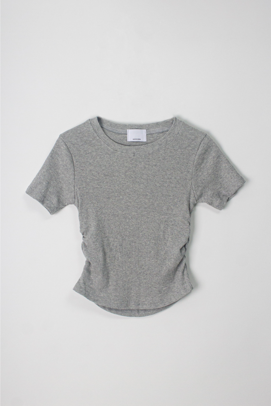 yee 1+1 shirring crop top (9 color)