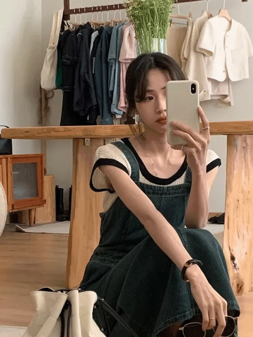 수에노 [가을신상🍂][시즌특가] 데일리🌼 엔코코 뷔스티에 데님 청 나시 여행 여름 봄 간절기 가을 롱 원피스