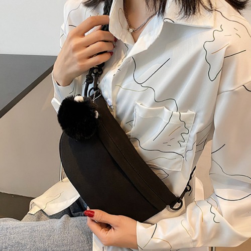 루크 빈티지 캐주얼 힙색 슬링백 투웨이 미니 핸드백 가벼운 간편 숄더 크로스백 데일리 하프문 반달 핸드폰 가방 웨이스트백 천가방