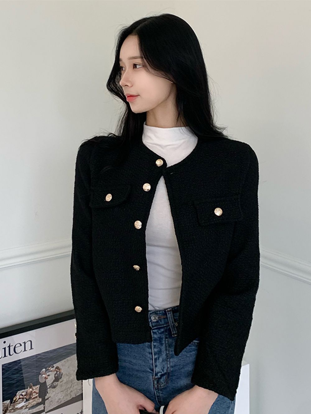 루미에르 고급미🤎 디어 트위드자켓 노카라자켓 카라자켓 포켓자켓 수입의류 크롭자켓 하객룩 트렌치코트 트렌치자켓 면접 하객룩 오피스룩 가을자켓 겨울자켓 바시티자켓 숏자켓