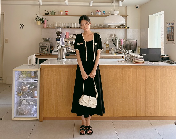 리리앤코 젤린디 스판 링클 배색 가디건 밴딩 나시 원피스 세트 여름 신상 썸머룩 데일리룩 러블리룩 하객룩 출근룩 여행룩 바캉스룩 뷔스티에 여름세트 여름투피스 투피스세트