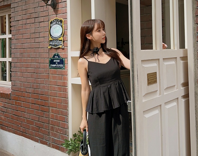 리리앤코 프리앙쥬 뷔스티에 밴딩 와이드 투피스 세트 끈조절 여름 신상 데일리 데이트 하객룩 오피스룩 휴가룩 여름셋업 여름