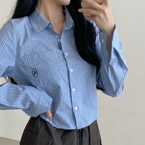 피알스트라이프크롭NB(2c)♥자수레터링:D