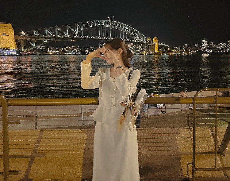 리리앤코 세르미던 트위드 하트넥 프릴 롱 원피스 가을 신상 데일리룩 데이트룩 깔끔한 가을원피스 페블럼 페미닌룩 격식룩 하객룩 트위드원피스 H라인 고급스러운 빅사이즈 추천