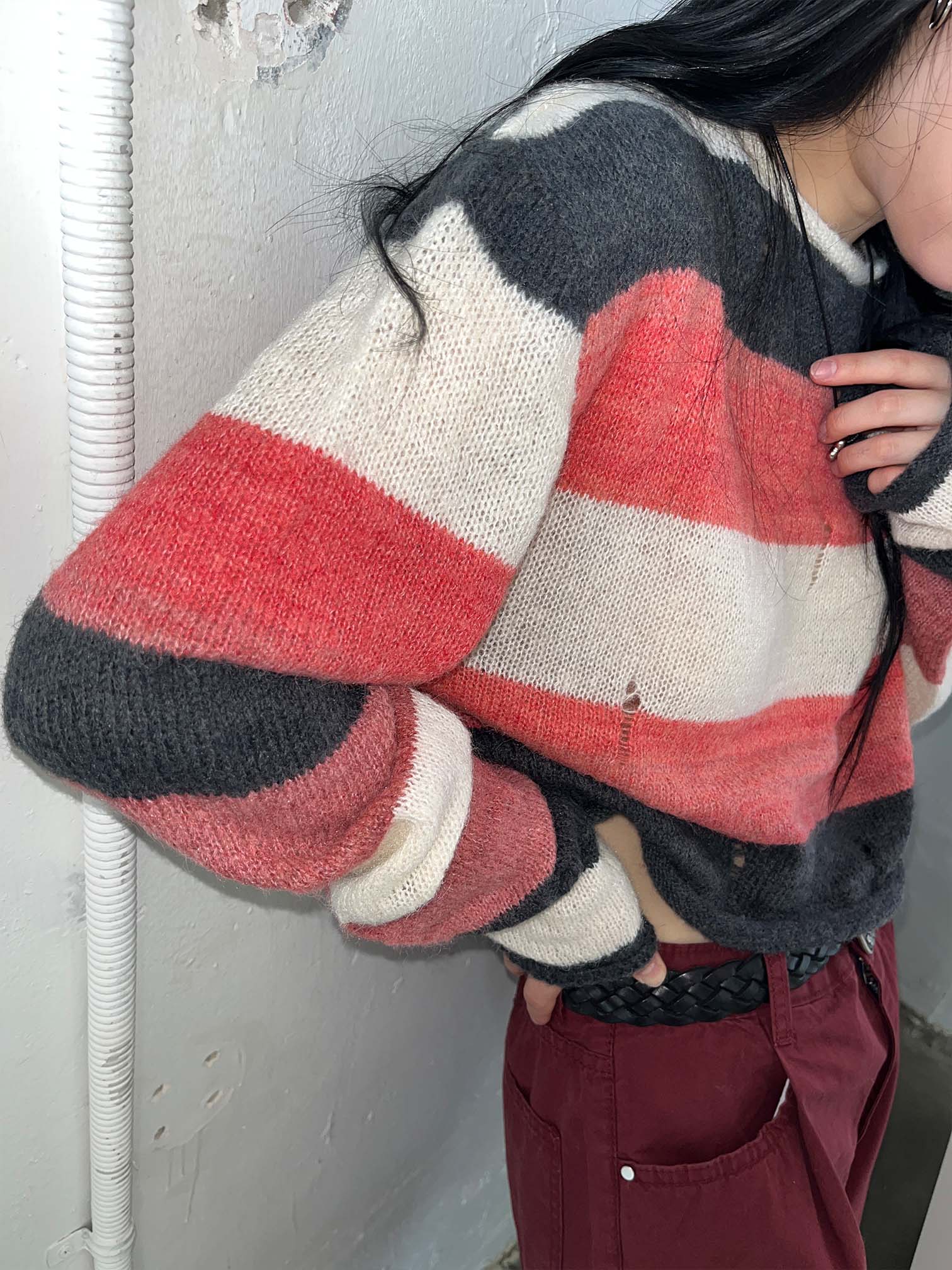 김아홉 candy damage knit