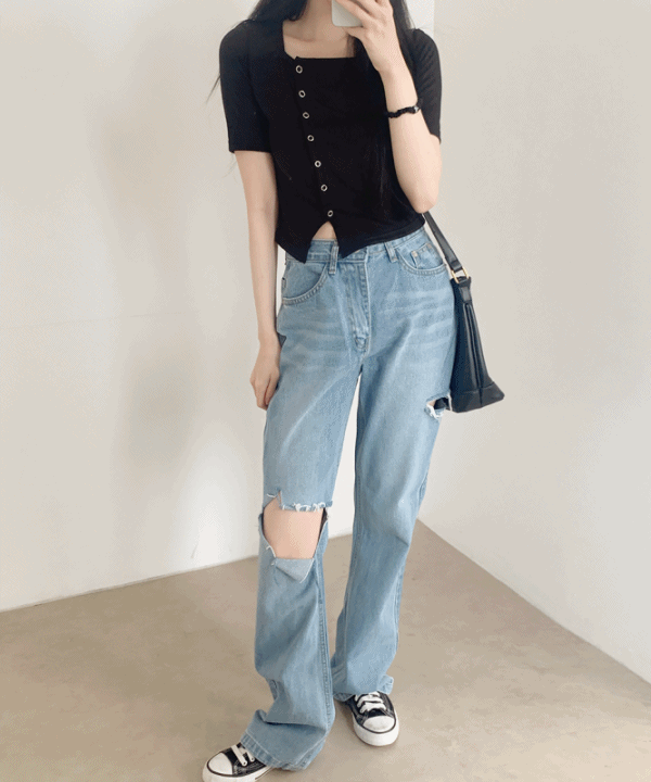 찢청 데님팬츠 청바지 긴바지 가을코디 Fw오프닝 가을옷 롱팬츠 빈티지 워싱 중청 Y2k 트렌디 힙 스트레이트핏 일자핏 일자청바지 롱다리 하이웨스트 데일리룩 일상룩 꾸안꾸