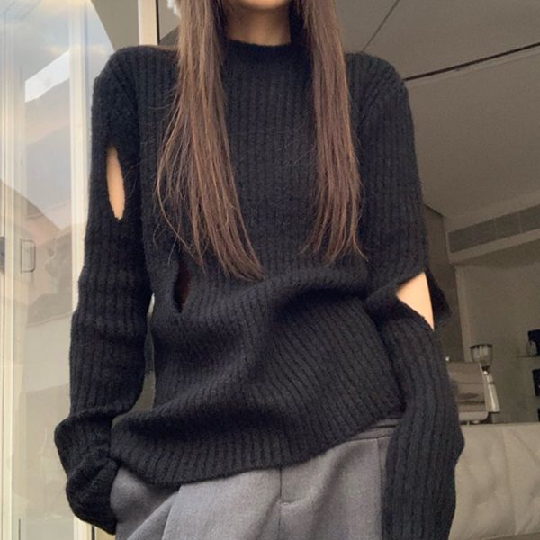 라운드 언밸 트임 니트 티셔츠 결혼식투피스 하객 가을 데이트 데일리 오피스룩 니트티 오피스룩 캐주얼 러블리 봄 맨투맨 카디건