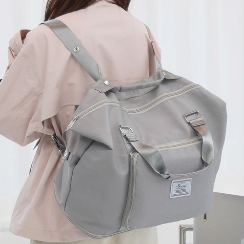 찐코디 K682 심플 빈티지 더플 보스턴백 투웨이 백팩 남녀공용 커플템 빅백 토트백 천가방 운동 헬스 출장 여행 휴가 캠핑