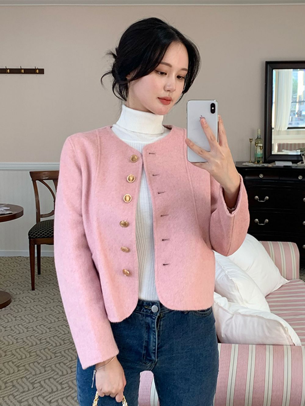 루미에르 퀄리티로 승부본다🔥 울 버튼 자켓 노카라자켓 모직자켓 울자켓 캐시미어 핸드메이드 코트 숏코트 롱코트 트위드자켓 하객룩 면접 출근 라이더자켓 가죽자켓 레더자켓