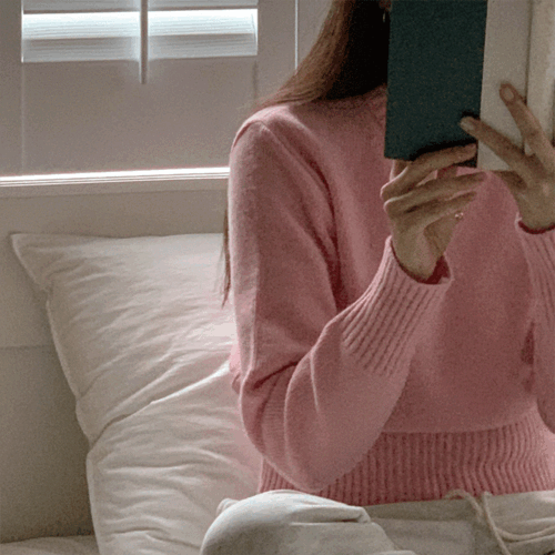 클로우젯 6col. 시보리 울 크롭 니트