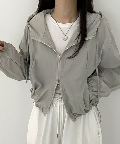 힙핑 💖2way가벼운아우터💖 포닝 바스락 나일론 가을 간절기 봄 바람막이 후드 숏 크롭 스트링 루즈핏 투웨이 집업 자켓 점퍼 꾸안꾸 아노락 트레이닝 츄리닝 아우터 잠바