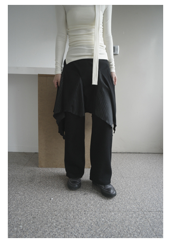 에프터먼데이 mix texture drape skirt (2c)