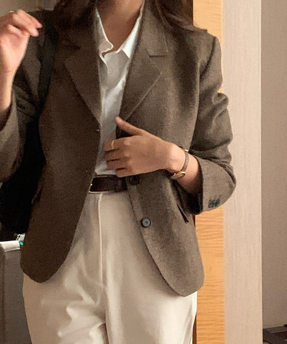 버나뎃 [당일 브라운]컴히얼 베러 울 자켓 (3col) comehere