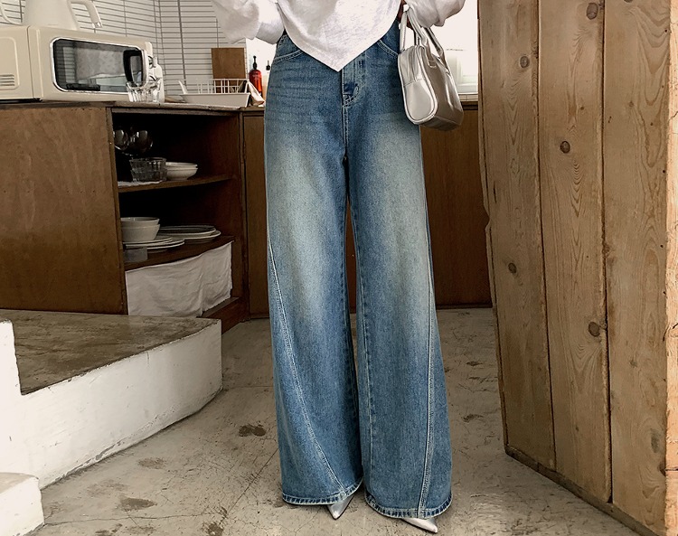 리리앤코 네오커빈 절개 롱 와이드 데님 팬츠 청바지 가을 신상 데일리 데이트 출근룩 미니멀룩 러블리 와이드데님 데님와이드 와이드청바지 와이드팬츠 오버와이드 캐주얼코디