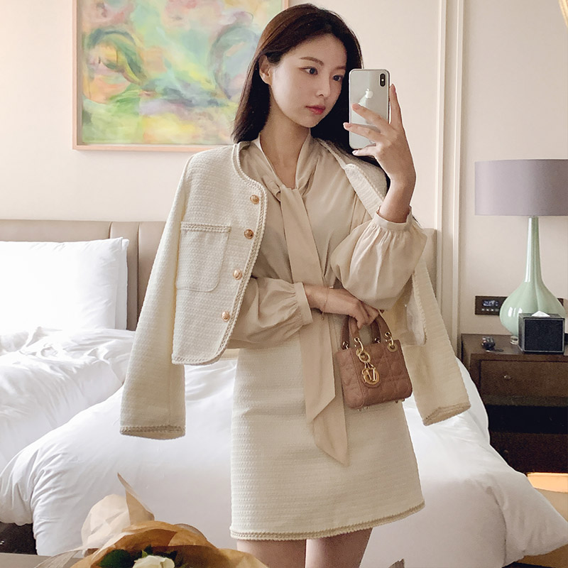 아뜨랑스 🔥아뜨데이 앵콜할인🔥 🚚부분당일발송 1000장 돌파 기획특가투피스 세트 쉬즈 트위드 자켓 미니 스커트 셋업 세미크롭자켓 봄자켓 봄아우터 면접원피스 셋업하객룩