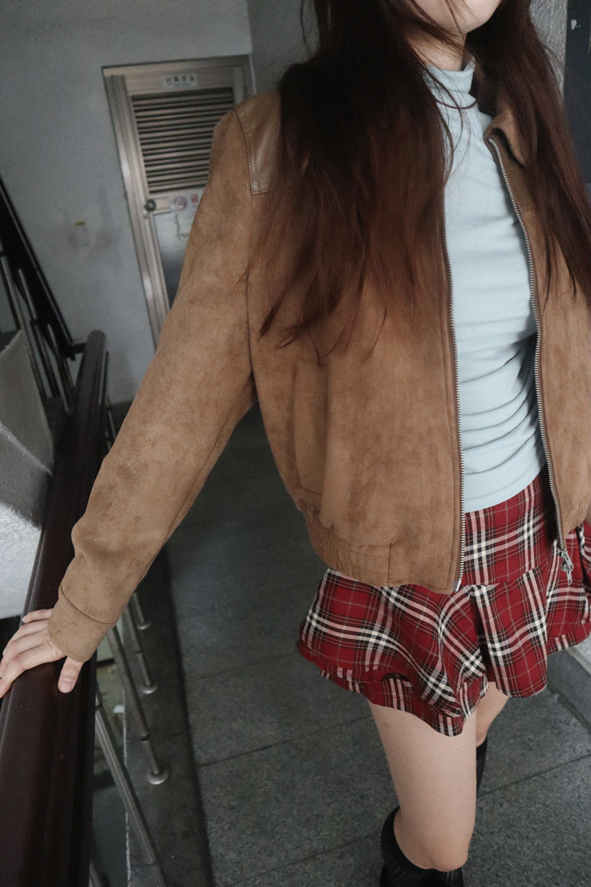 팁씨 vegan mix suede blouson jk (2color)