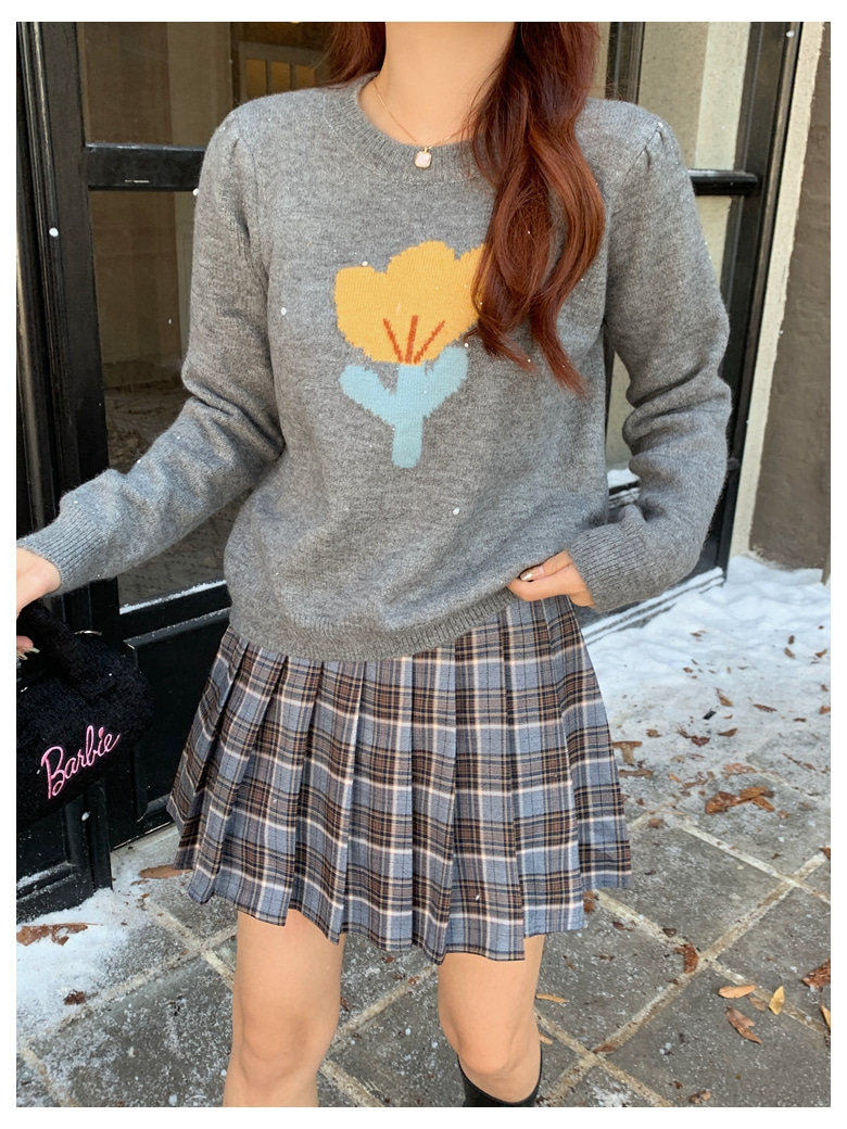 여성 가을 니트티 긴팔 울 얇은 니트탑 상의 프린트 라운드넥 간절기 여자 캐주얼 코디 올매치 데일리룩 오피스 사무실 직장인 기본 심플 베이직 편한 30대 40대 레이디 이쁜