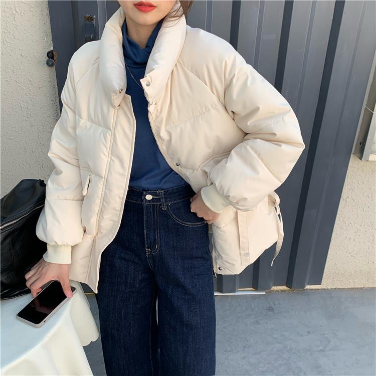 비스켓바스켓 캐주얼 하이넥 도톰 웰론 기본핏 체형커버 겨울 포근 따듯한 기본핏 데일리 데일리패딩 캐주얼패딩 하이넥패딩 웰론패딩 숏패딩 하프패딩 숏 하프 기본 아이보리