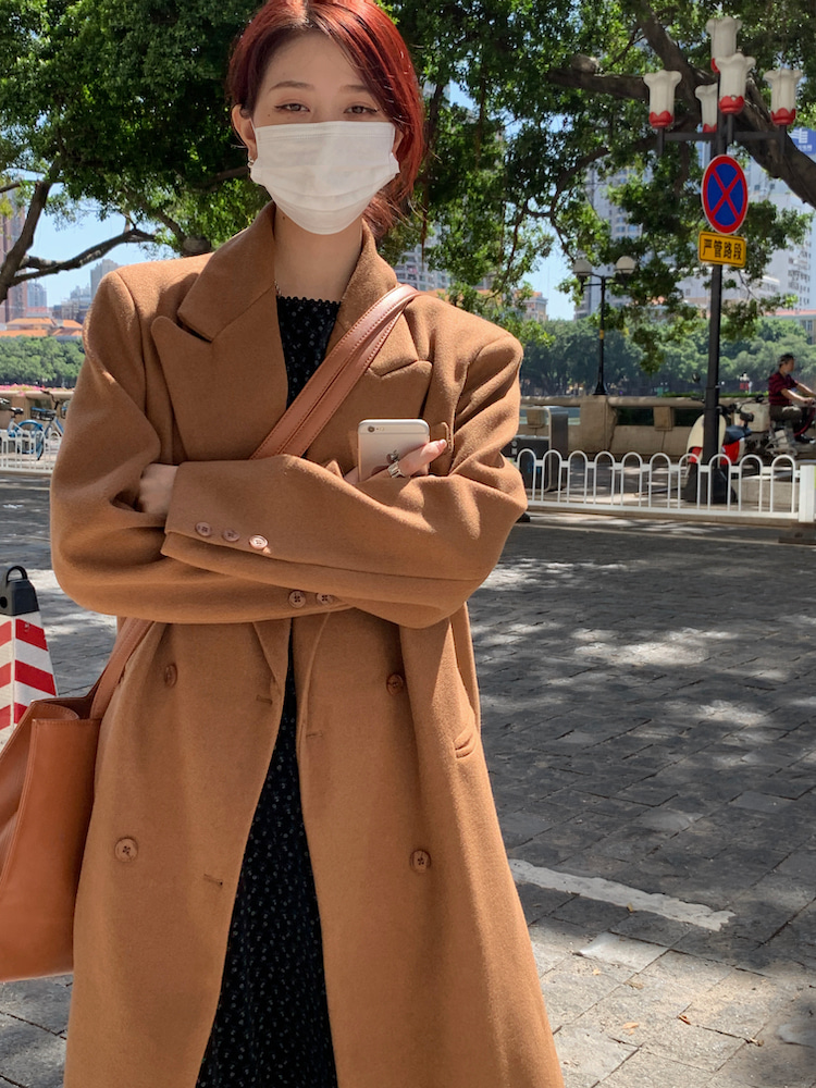 베이지하루 하이퀄리티 트렌디 코트 러블리 블레이저 코트 더블코트 여자 긴팔 롱코트 프렌치스타일 정장 출근룩 오피스룩 결혼식