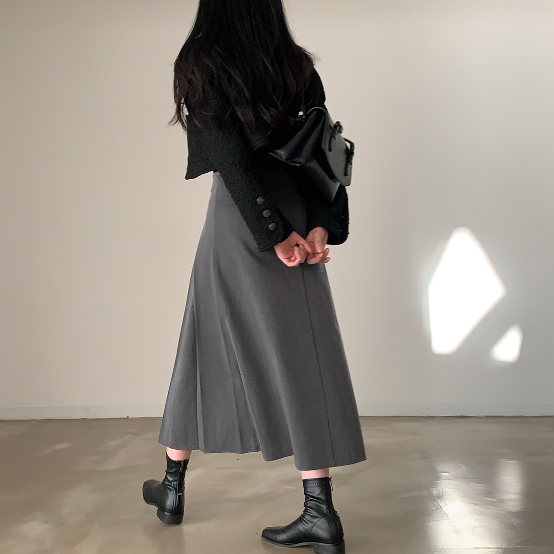 크림치즈마켓 인기코디set 하객룩 올드머니룩 베스트 크롭 트위드 자켓 벨트set 어텀 플리츠 스판 롱스커트 투피스