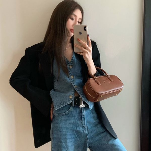 린다걸 모직 코튼 싱글 브레스트 자켓 면접 상견례 오피스룩 예쁜 코디 데일리 데이트 캐주얼 가을 봄 겨울 점퍼 재킷 세미 정장 러블리 모임룩 연주회 하객