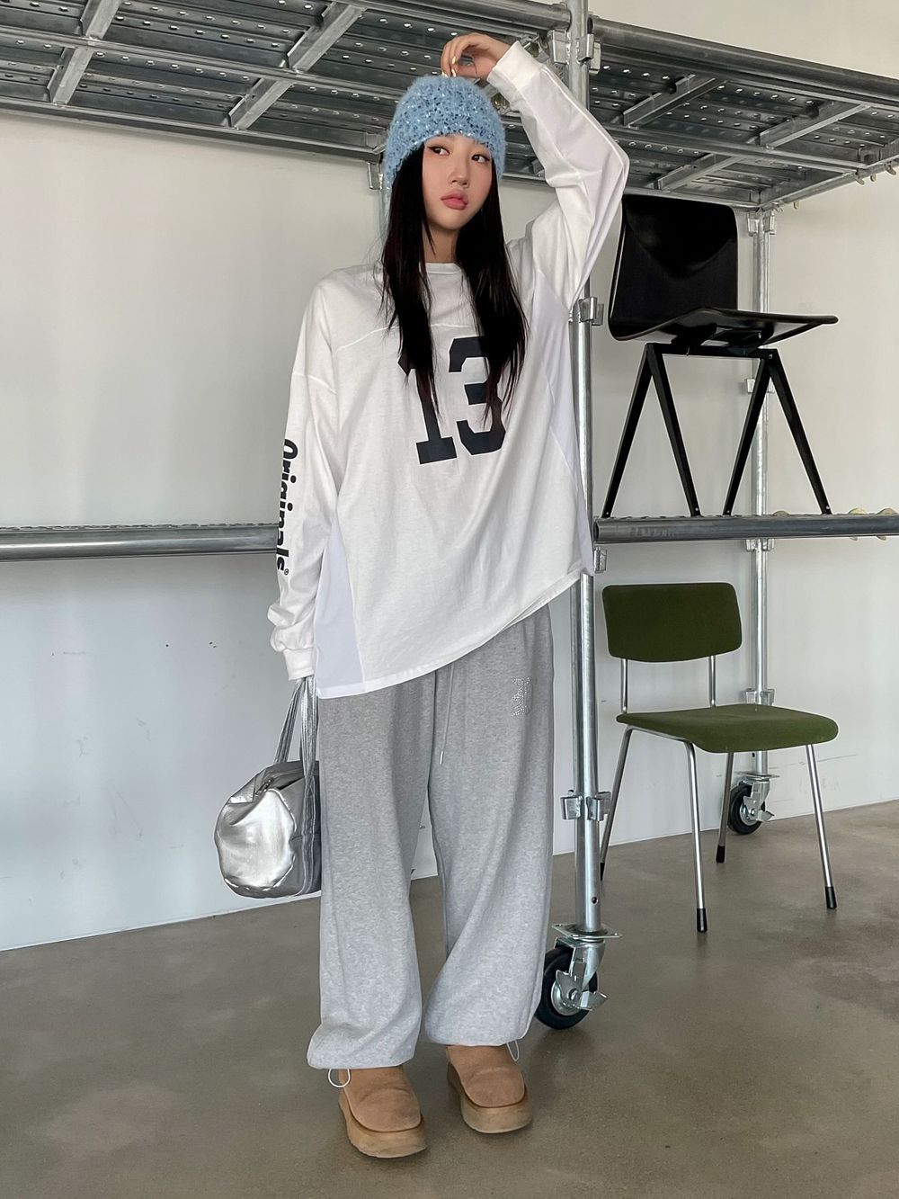 아윌비스너그 [블프특가/4color]y2k 큐빅 밴딩 와이드 힙한핏 트레이닝 조거팬츠