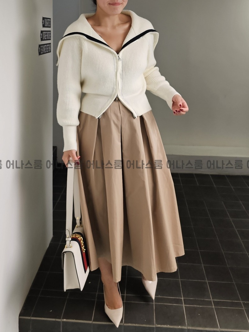 고급 핀턱 스커트 뒷밴딩2color 롱스커트 A라인 플레어 핀턱주름 밴딩치마 코튼 핀턱 플리츠 햅번