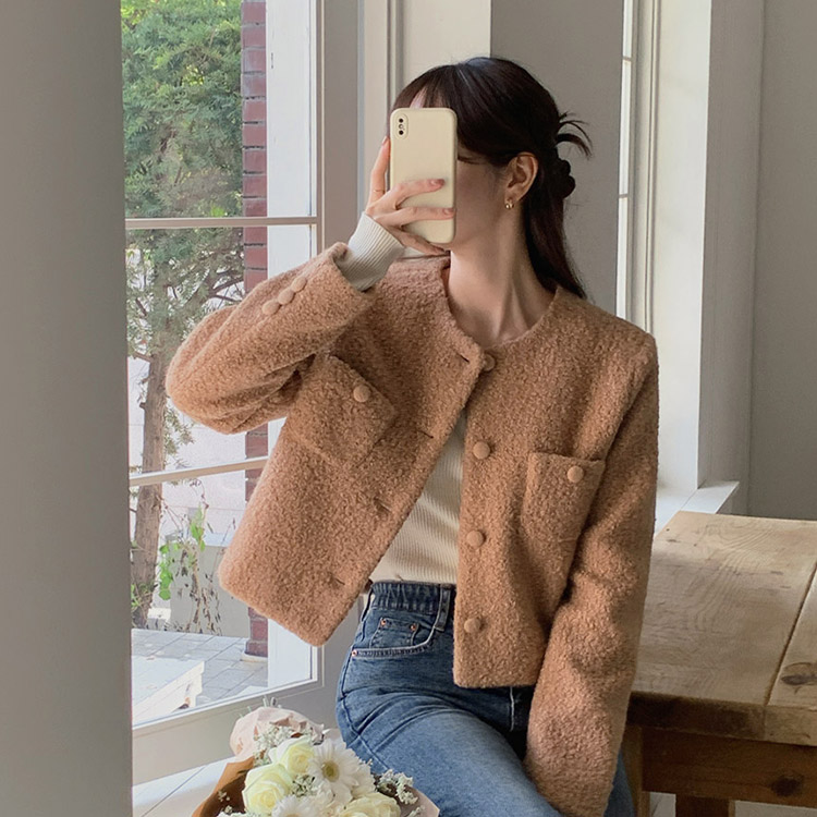 어나더트위 울10 부클자켓 오늘출발🚀제작 Tjk0344 베니티 울 라운드 트위드 자켓트위드자켓울자켓울트위드자켓덤블자켓하객룩자켓