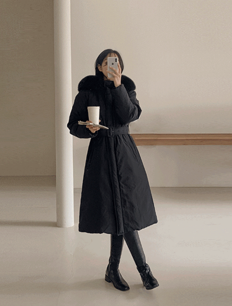 베니토 프리미엄퀼팅스트링벨트 Made Be Label 리얼 프리미엄 폭스퍼 3way 롱 패딩 가을간절기데일리겨울패딩겨울롱패딩후드패딩여성롱패딩여자롱패딩