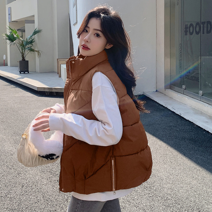 겨울 다운 패딩베스트 조끼 여성 가을 간절기 하이넥 루즈핏 하프 경량 등산 캠핑 아웃도어 아우터 신상 커플 방수 가성비 예쁜 30대 40대 여자 레이디 데일리룩 캐주얼 코디