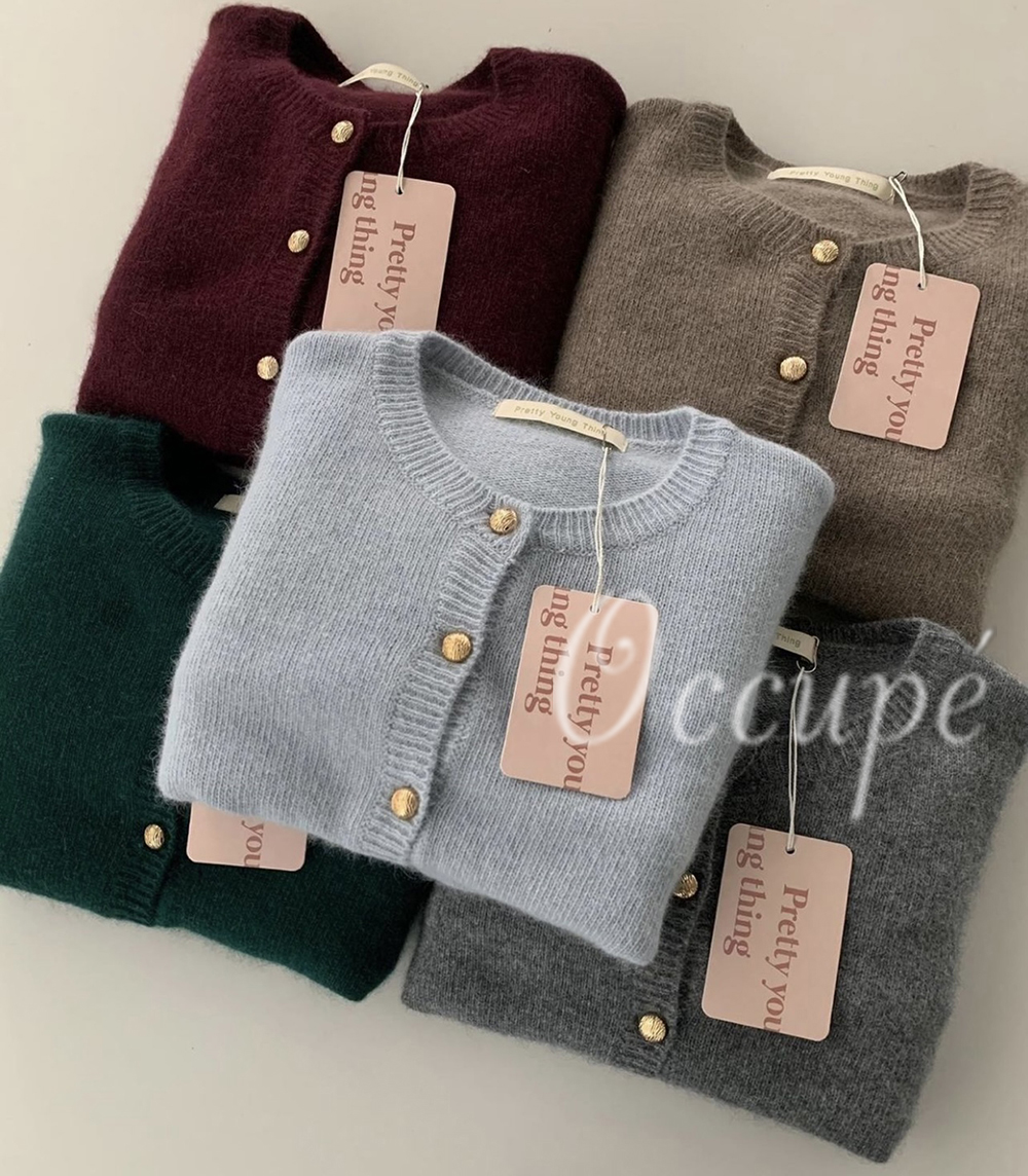 PYT 프리티영띵 라쿤 금장 가디건 (5col) 프영띵