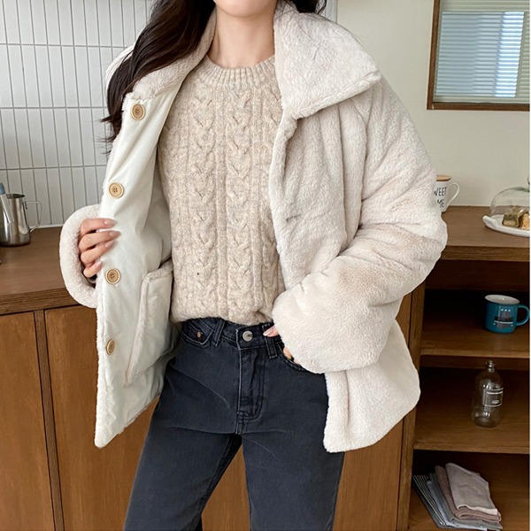 아이엠미키 앤드털 양면자켓리버서블양면착용가능퍼자켓털자켓점퍼비숑후리스양털점퍼플리스덤블포켓양털자켓박시핏루즈핏