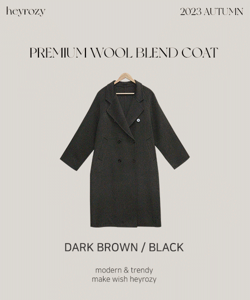 [wool70%함유] gloria - 울혼방롱코트ct (2color)