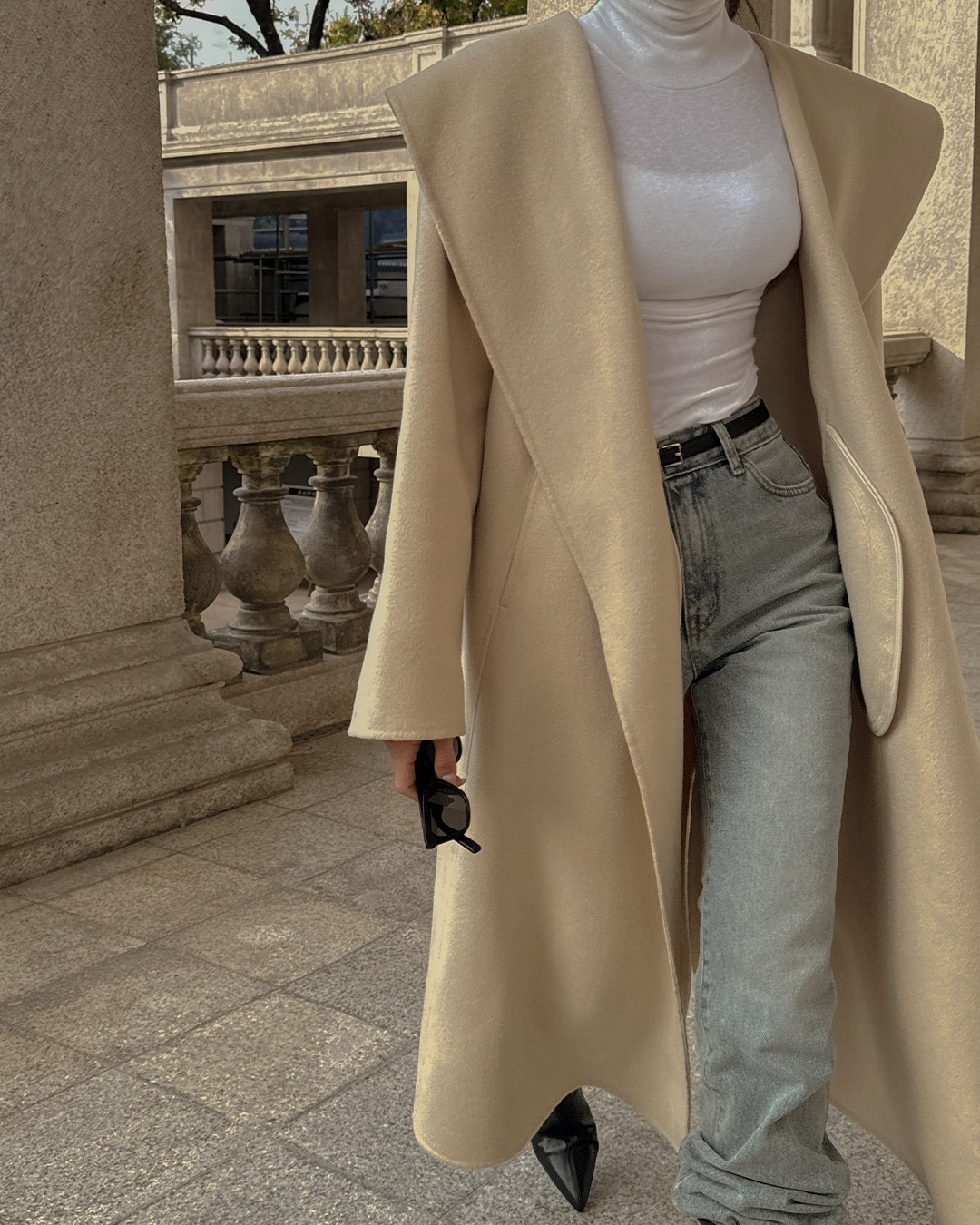 메이빈스 당일발송 무디 핸드메이드 후드 롱 코트핸코 겨울코트 겨울아우터 하이퀄리티 후드코트 핸드메이드롱코트 울100 울코트 루즈핏코트 데일리 꾸안꾸 데이트룩 하객룩 격식룩