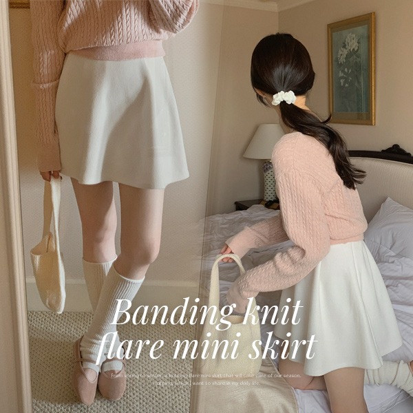 핫핑 블린드 기모 뒷밴딩 핀턱 플레어 니트 미니스커트 속바지내장44~88 가을 겨울 신상 기모스커트 겨울스커트 겨울치마 숏치마 숏스커트 빅사이즈스커트 빅사이즈치마