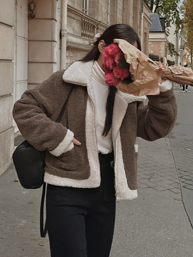 리리앤코 본테닝 양털 배색 투웨이 자켓 누빔안감 겨을 신상 겨을옷 데일리룩 겨울아우터 겨울자켓 양털 누빔자켓 따뜻한 겨울잠바 러블리 데이트룩 하객룩 출근룩 아우터