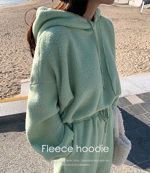 삐뽕언니 스미다 플리스 크롭후드티셔츠세트구매가능4color 겨울긴팔후드티 크롭티셔츠 크롭맨투맨 크롭트레이닝세트뽀글이 플리스맨투맨 후리스맨투맨 무지후드티 후드집업