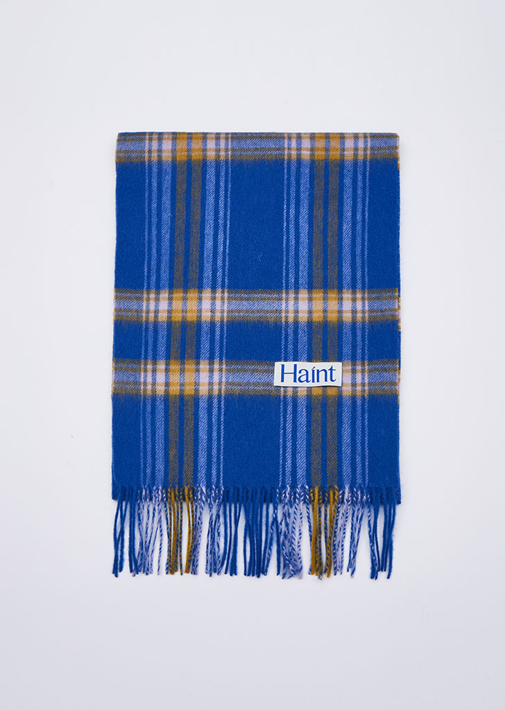 헤인트 HOLIDAY CHECK MUFFLER_2COLORS_BLUE