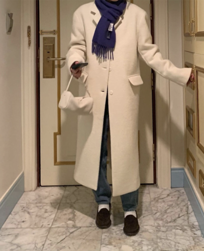 오큐페 웨더 알파카 롱 코트 (2col) weather 싱글코트 울코트