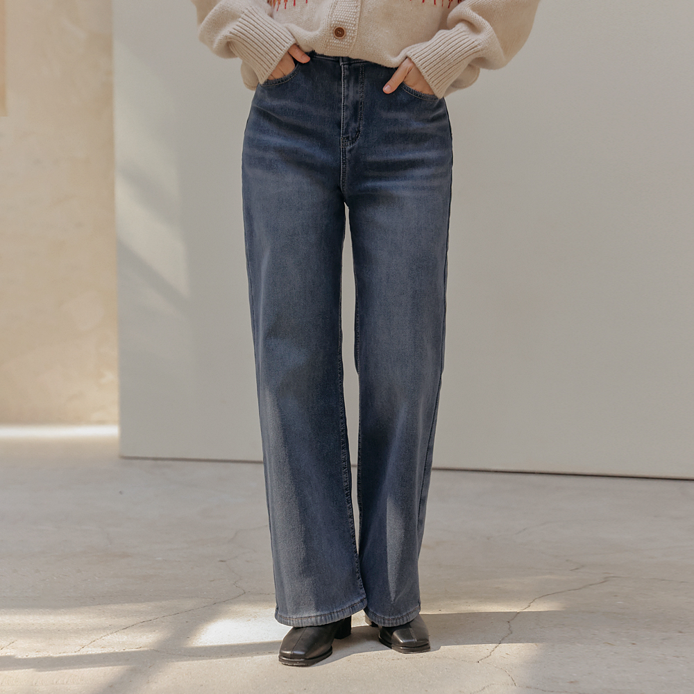 커먼유니크 숏롱 기장옵션 앤트 퍼 라이닝 스탠다드 데님 팬츠 겨울융기모기모바지청바지퍼안감하이웨스트빈티지세미와이드방한한파템