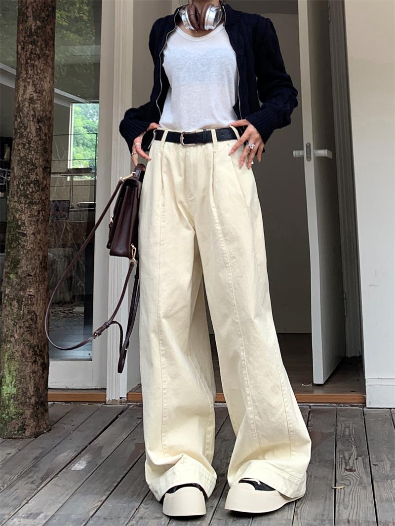 [2color][3size]빅사이즈 하이웨스트 핀턱 주름 포켓 루즈핏 롱 와이드 팬츠 통바지 면바지 캐주얼 학생룩 캠퍼스룩 여친룩 데이트룩 복고 Y2K 유니크한 힙한 댄서룩 ...