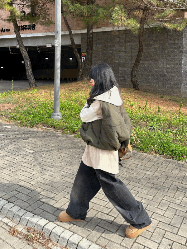 신시 Circle fit padding vest / 동그라미 패딩 베스트