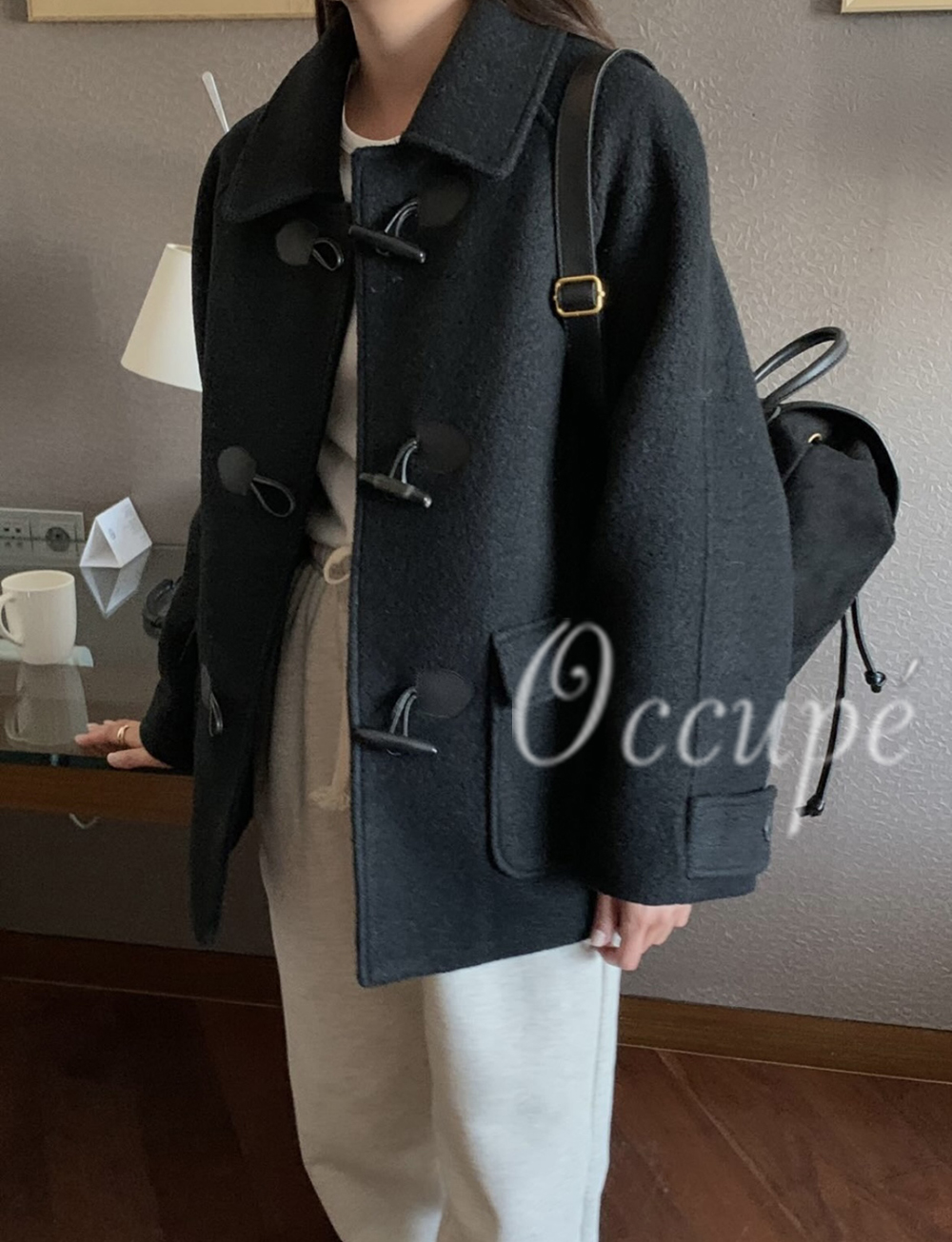 오큐페 [당일발송]이너프 씨리얼 싱글 코트 더플 누빔코트 (2col) inouf