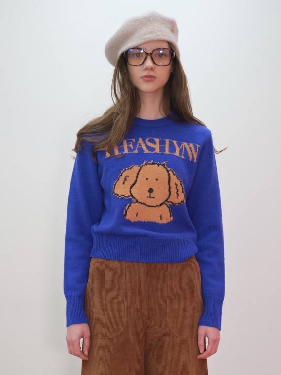 [2차리오더] PAM FINE WOOL SWEATER BLUE