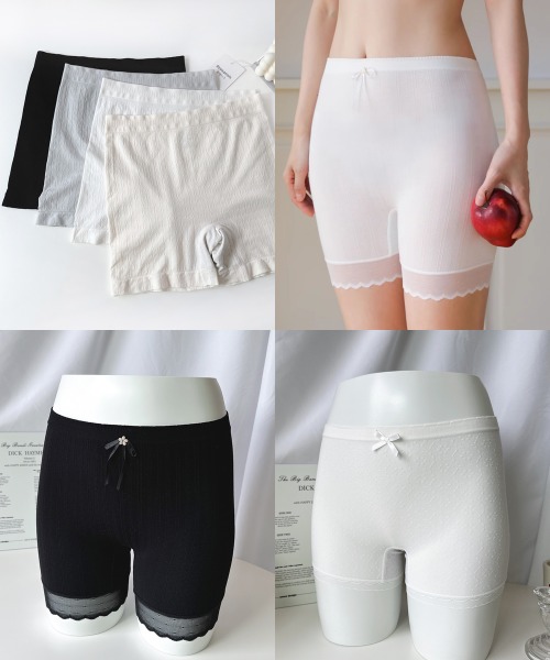 로맨시스 모달 팬티속바지 홀가먼트 2부 3부 여성 속바지 팬티 롱 사각팬티 드로즈 네모팬티 레이스 속바지 무봉제 심리스 웨딩