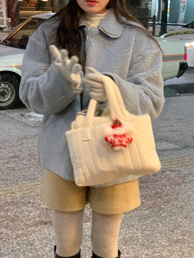 어베인 [아이당일] 보트 시어링 양털 퍼 숏 무스탕 코트 (2c)