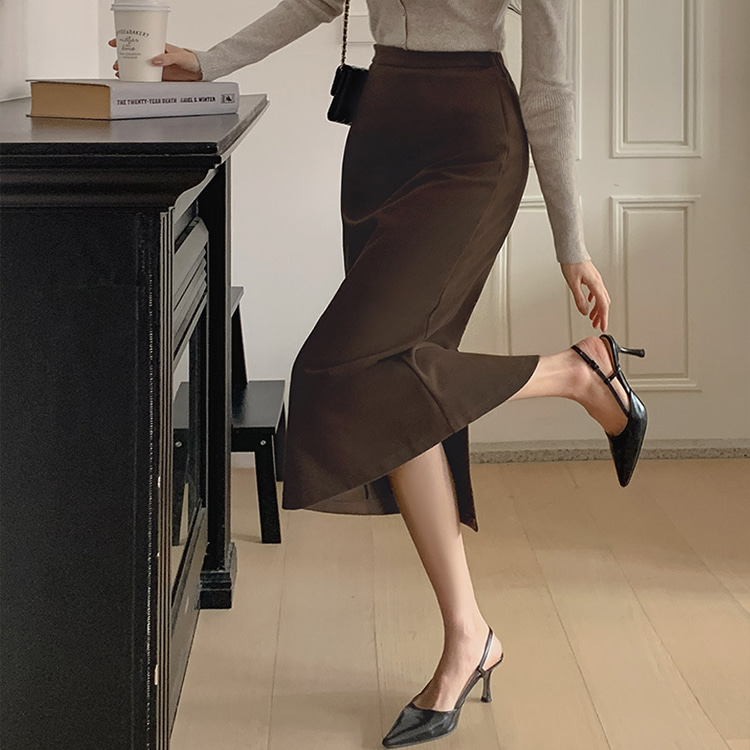 롱스커트 오늘출발🚀제작 Tsk0505 페튼 스웨이드 세미 A라인 스커트롱스커트겨울스커트a라인스커트스웨이드스커트트임스커트하객룩데이트룩